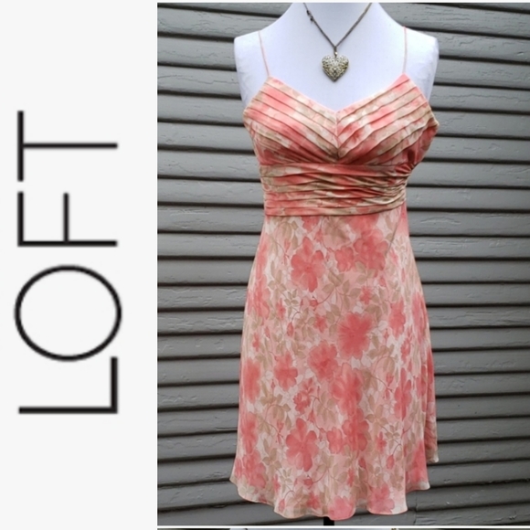 LOFT | Dresses | Loft Silk Floral Print Dress | Poshmark